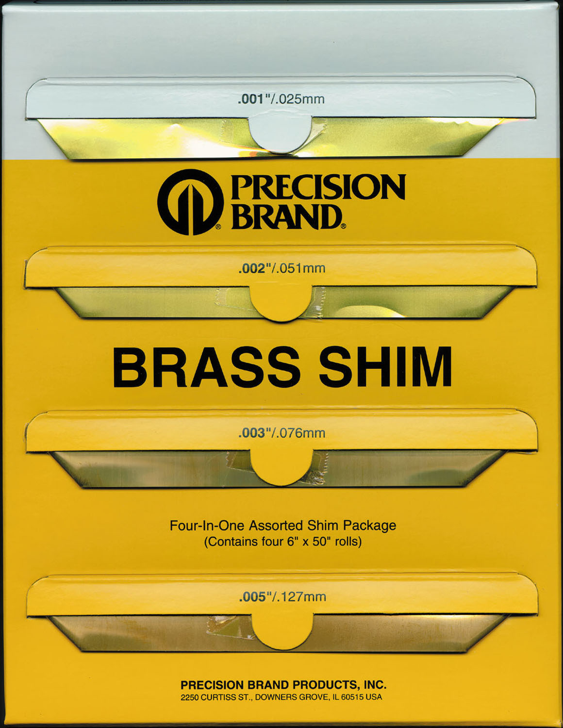 Brass Shim 6 X 12 Flat Sheets Precision Brand